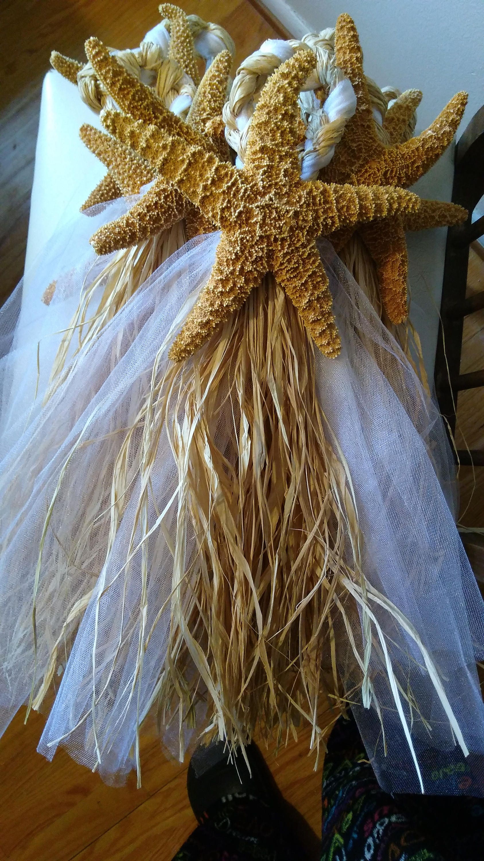 6-12 Beach Wedding Starfish Chair Decorations - Starfish Chair or ...