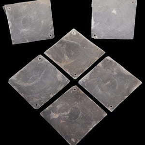 100 Capiz Shells Diamond Shape 2x2 1-2 Drilled Holes Semi-transparent ...