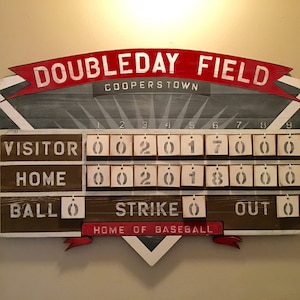 Doubleday Field, Cooperstown, New York Sports Baseball Team Scoreboard ...