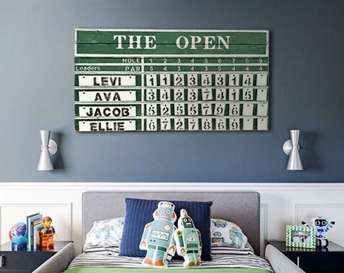 Custom GOLF Rustic Vintage Sports Scoreboard - Etsy