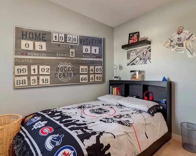 Custom Rustic Hockey Vintage Sports Scoreboard - Etsy
