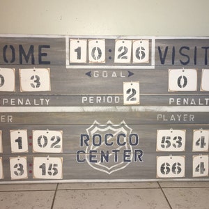 Custom Rustic Hockey Vintage Sports Scoreboard - Etsy