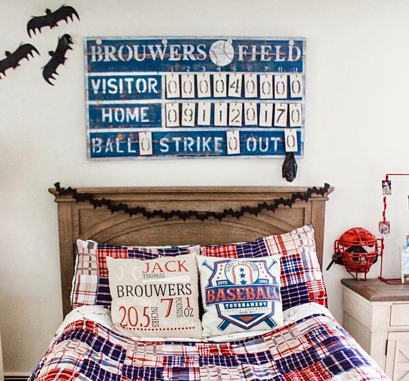 Custom Rustic Baseball Vintage Sports Scoreboard - Etsy