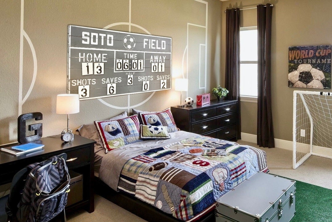 Custom SOCCER Rustic Vintage Sports Scoreboard - Etsy