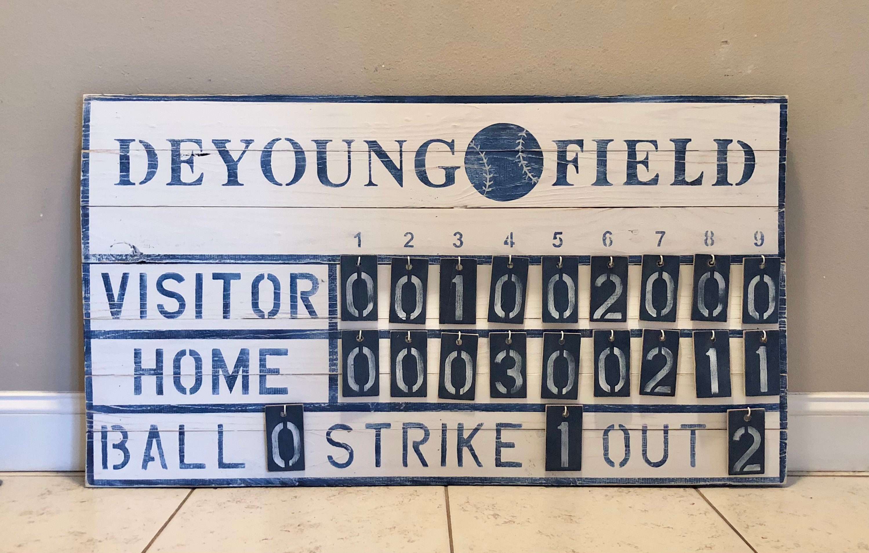 Custom Rustic Baseball Vintage Sports Scoreboard - Etsy Canada