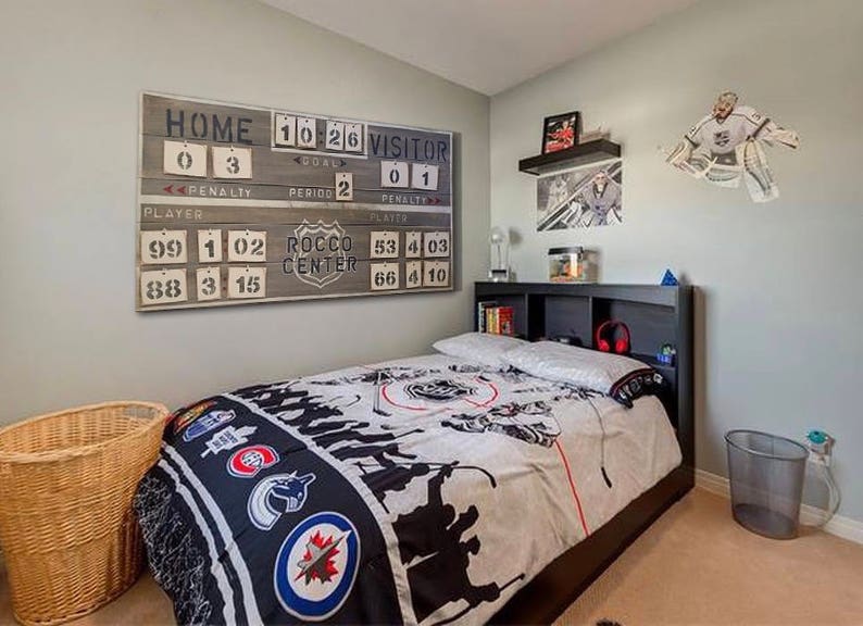 Custom Rustic Hockey Vintage Sports Scoreboard - Etsy