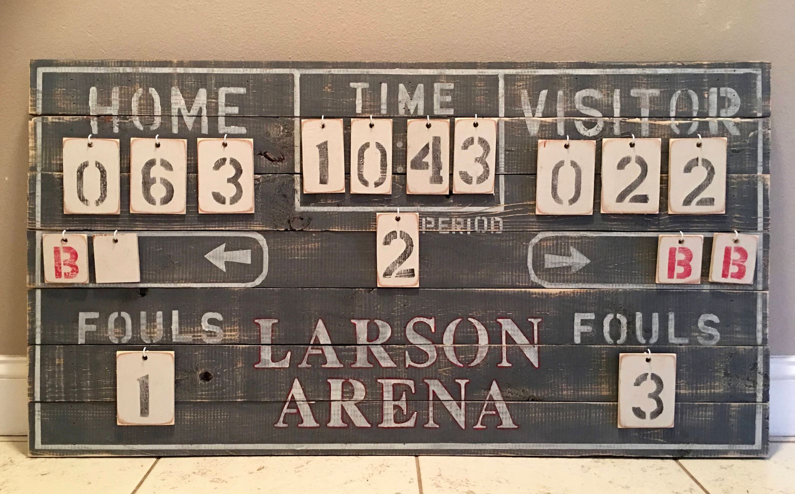 Custom Rustic Basketball Vintage Sports Scoreboard - Etsy