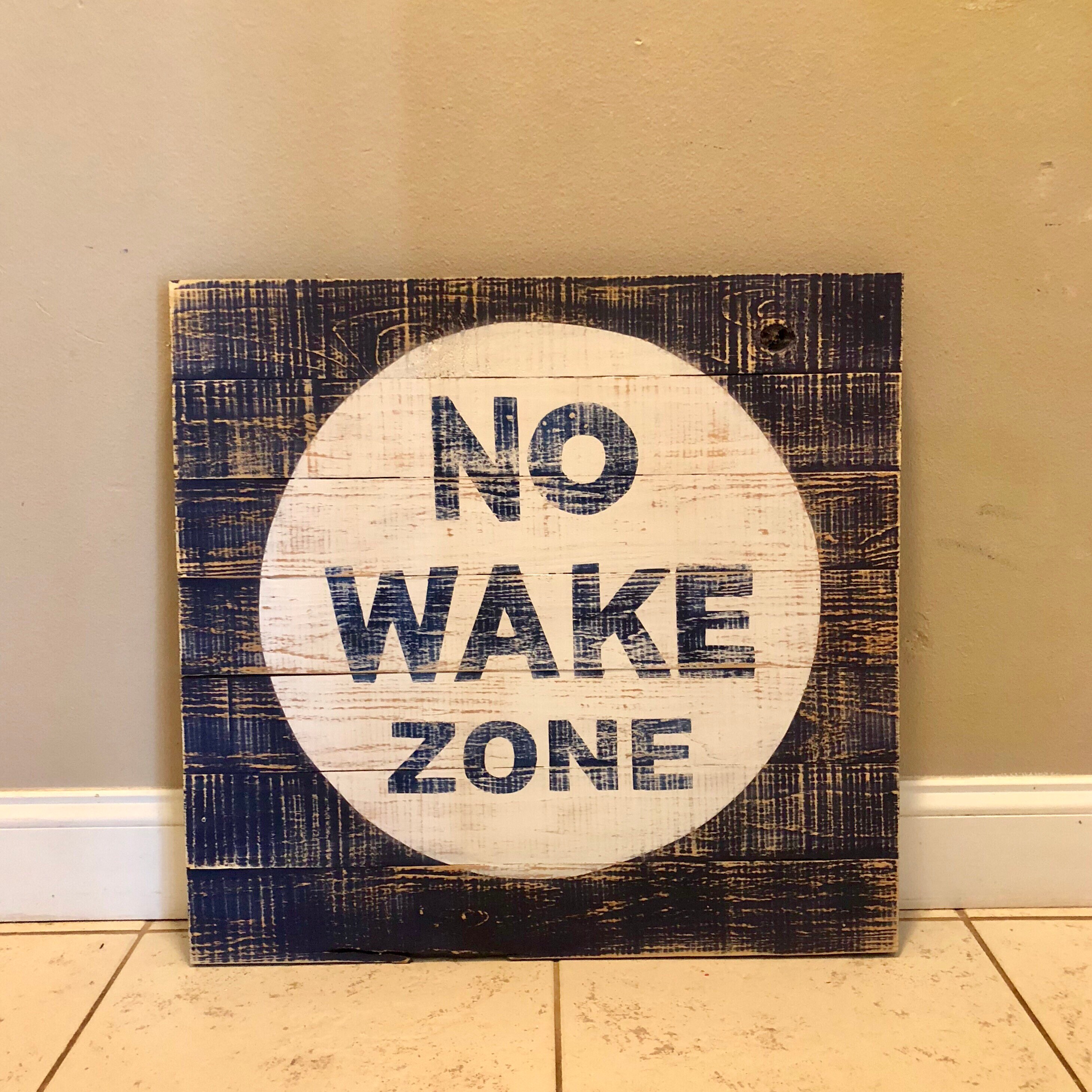 NO WAKE ZONE Rustic Nautical Wood Sign Baby Nursery | Etsy