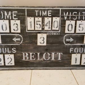 Custom Rustic Basketball Vintage Sports Scoreboard - Etsy