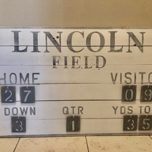Custom Rustic Football Vintage Sports Scoreboard - Etsy