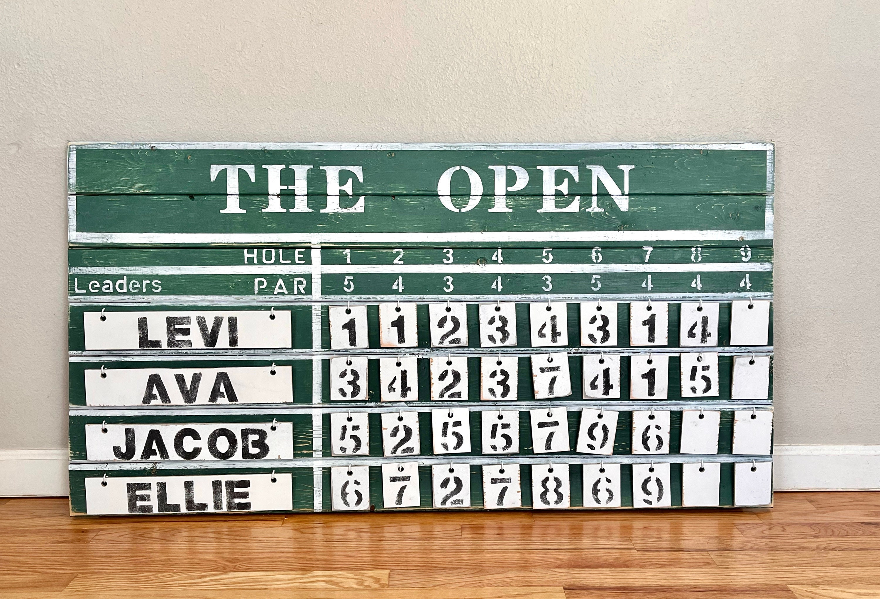 Custom GOLF Rustic Vintage Sports Scoreboard - Etsy