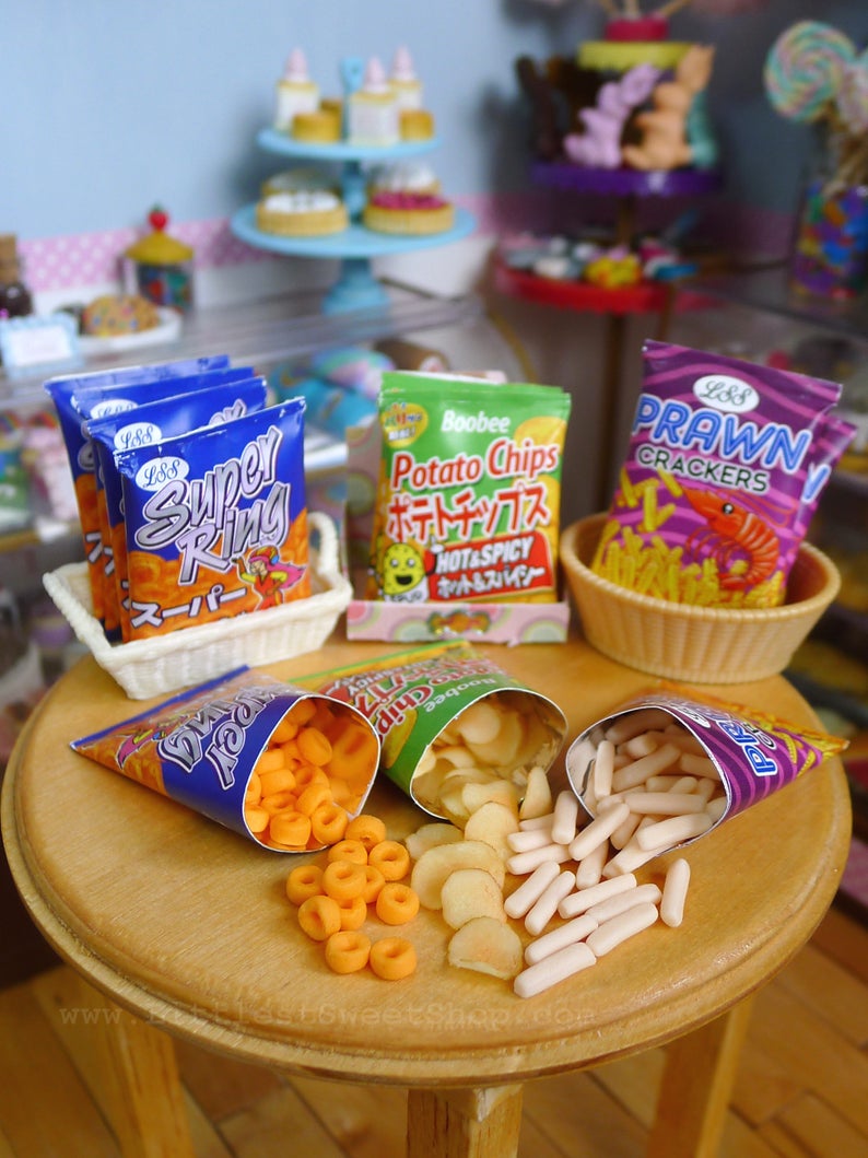 Miniature Various Snacks Crisps Potato Chips Package 1:6 Scale - Etsy