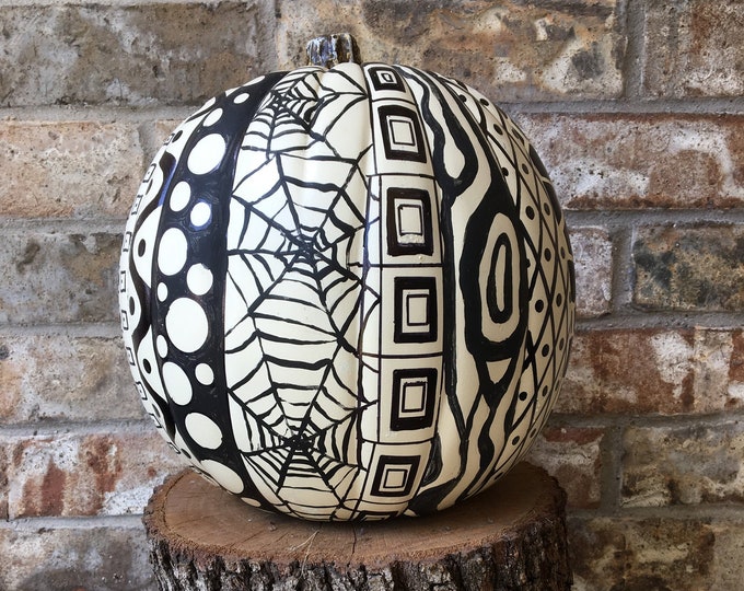 Hand Decorated Pumpkin - Etsy