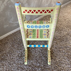 Hand Painted Child's Solid Wood Rocker - Etsy