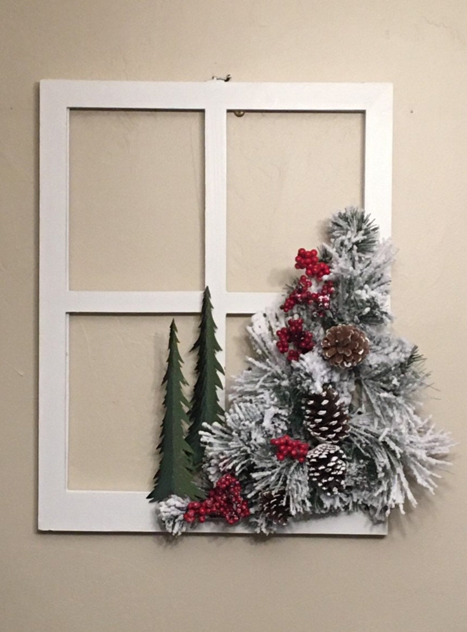 Holiday Window Frame Wall Decoration - Etsy