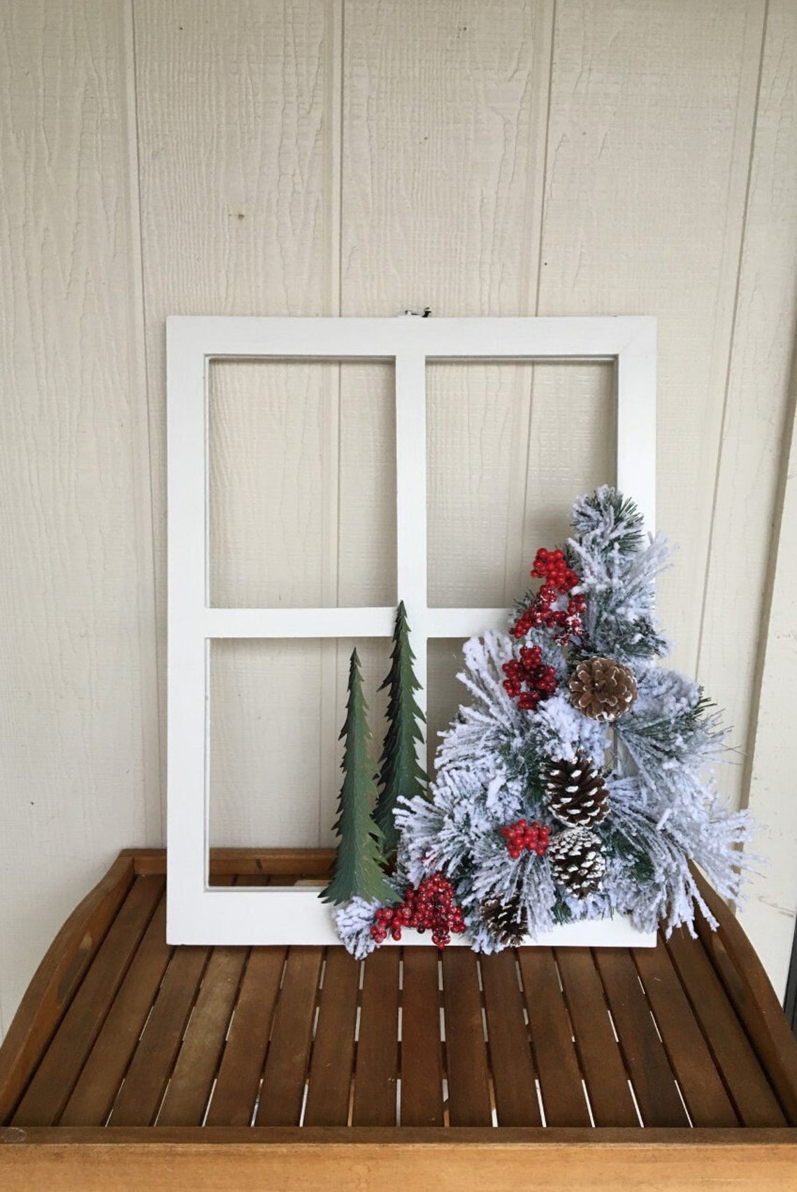 Holiday Window Frame Wall Decoration - Etsy