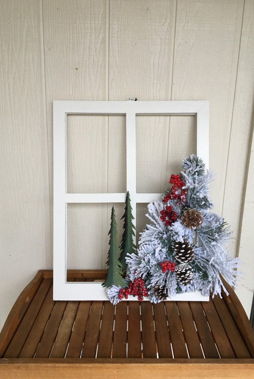 Holiday Window Frame Wall Decoration - Etsy