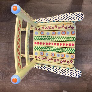 Hand Painted Child's Solid Wood Rocker - Etsy