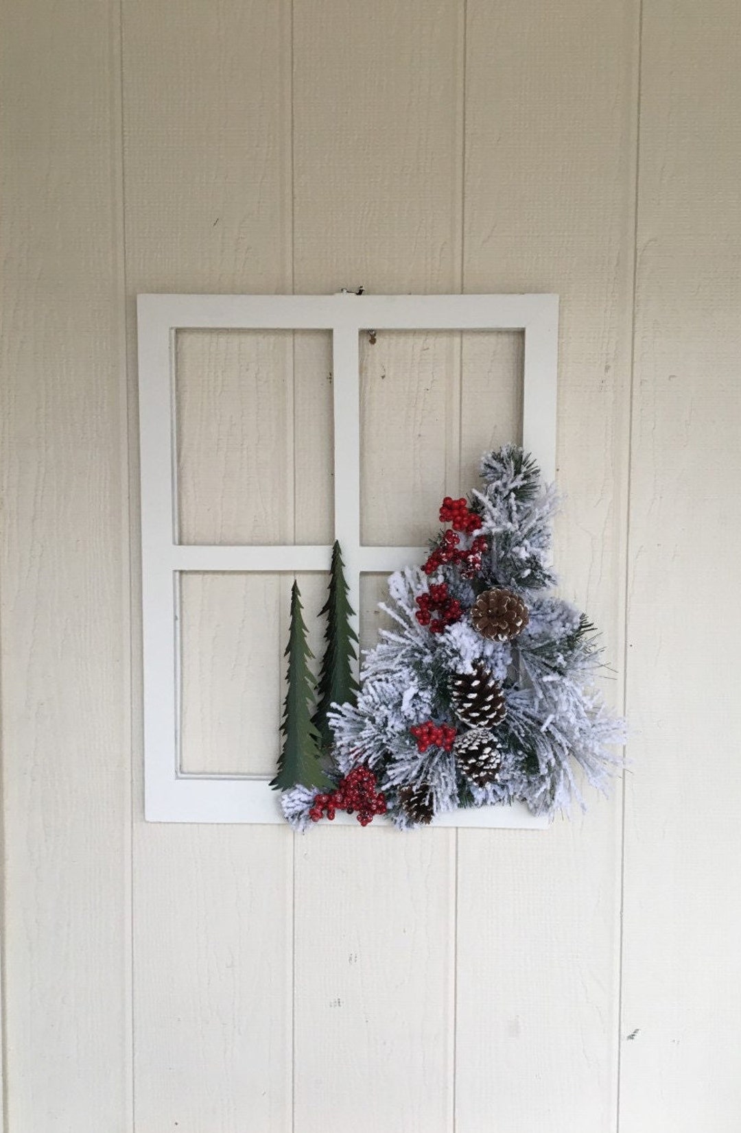 Holiday Window Frame Wall Decoration - Etsy