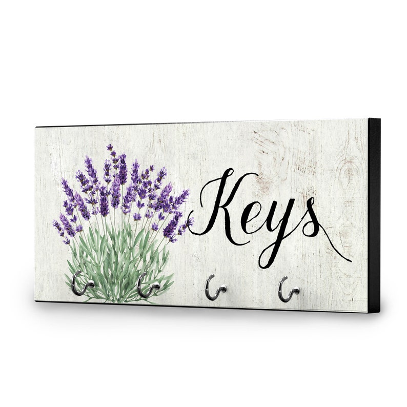Floral Key Holder for Wall, Modern Farmhouse Key Rack - Etsy
