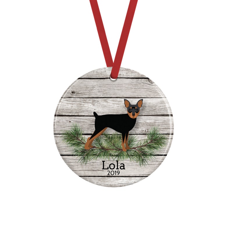 Miniature Pinscher Christmas Ornament, Personalized Min Pin Dog ...