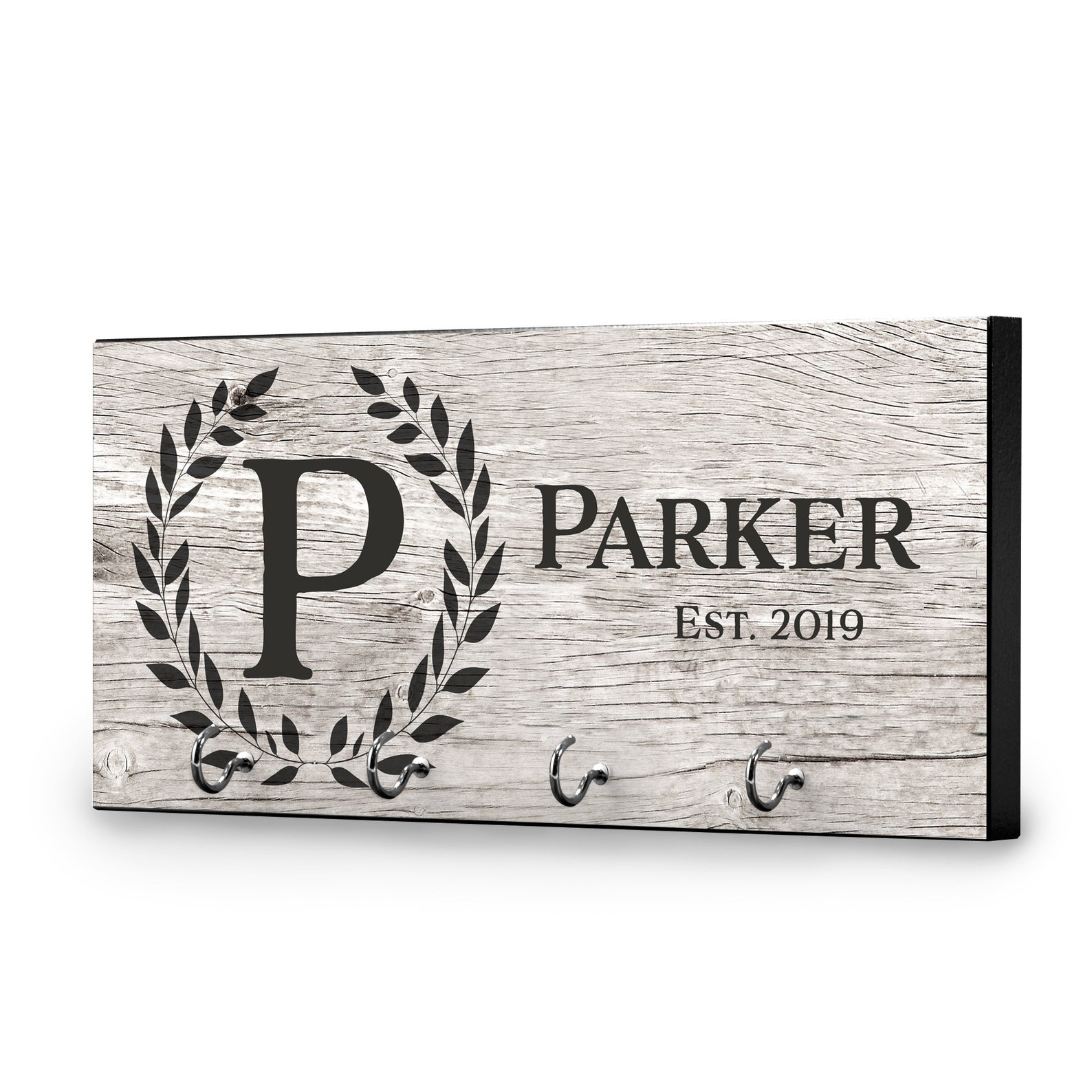 Personalized Rustic Key Holder for Wall Modern Farmhouse Wall - Etsy