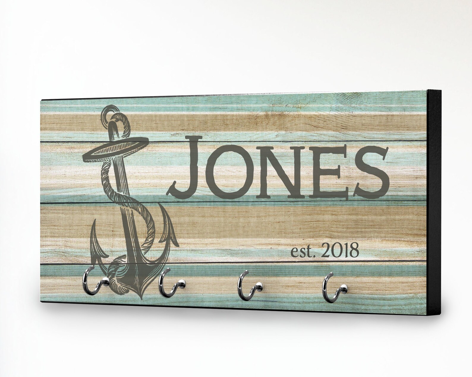 Nautical Key Holder for Wall Personalized | Etsy