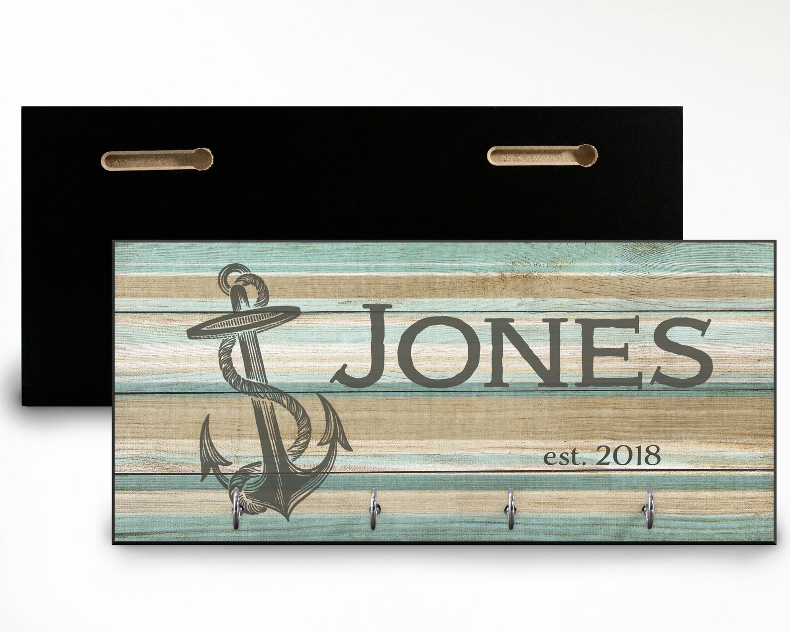 Nautical Key Holder for Wall Personalized | Etsy