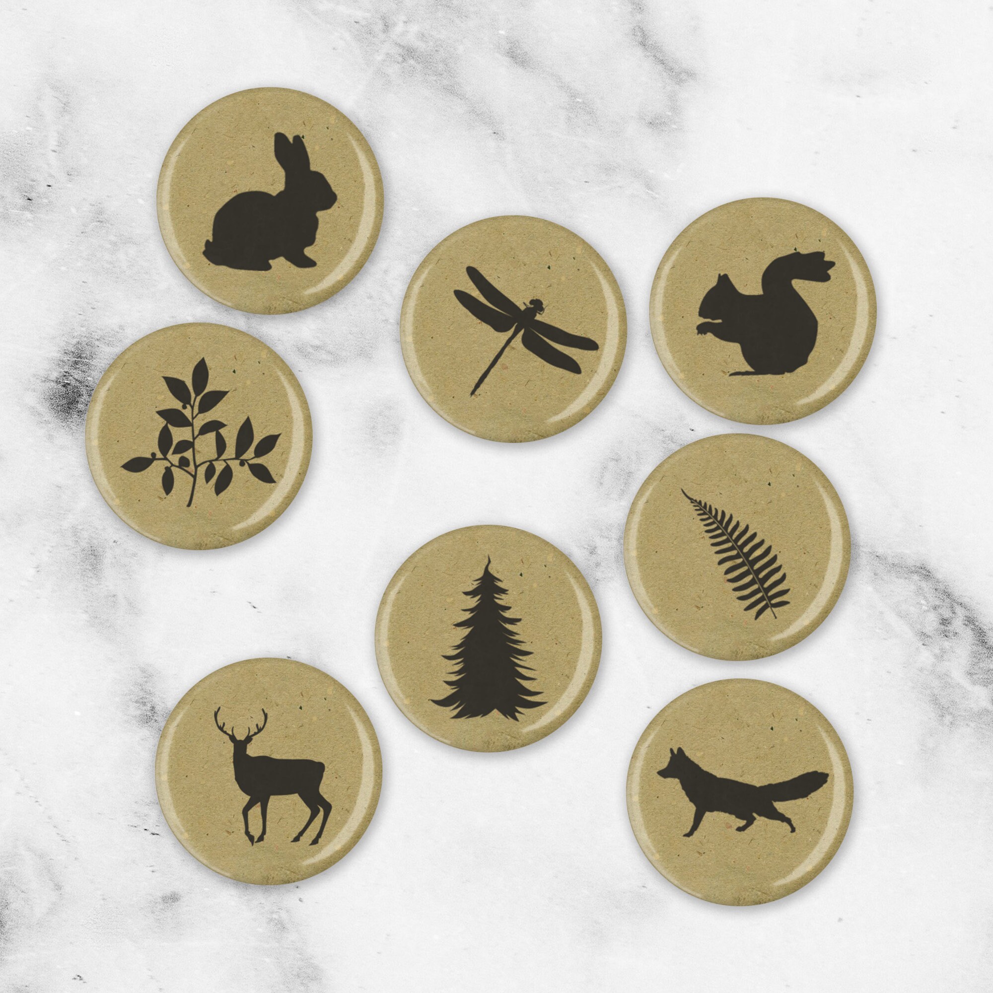 Rustic Woodland Fridge Magnets Nature Lover Gift | Etsy