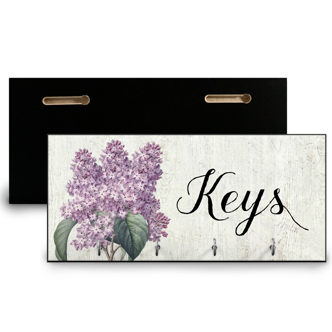 Modern Farmhouse Key Holder for Wall Floral Entryway Decor - Etsy