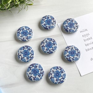 Flow Blue Refrigerator Magnets, Vintage Style Farmhouse Decor - Etsy
