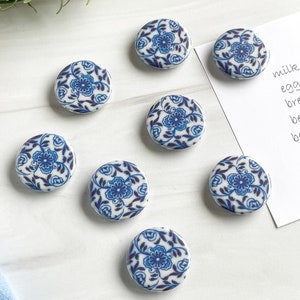 Flow Blue Refrigerator Magnets, Vintage Style Farmhouse Decor - Etsy