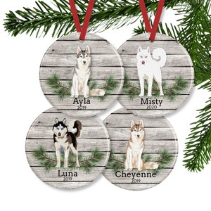 Personalized Siberian Husky Ornament Dog Memorial Keepsake | Etsy