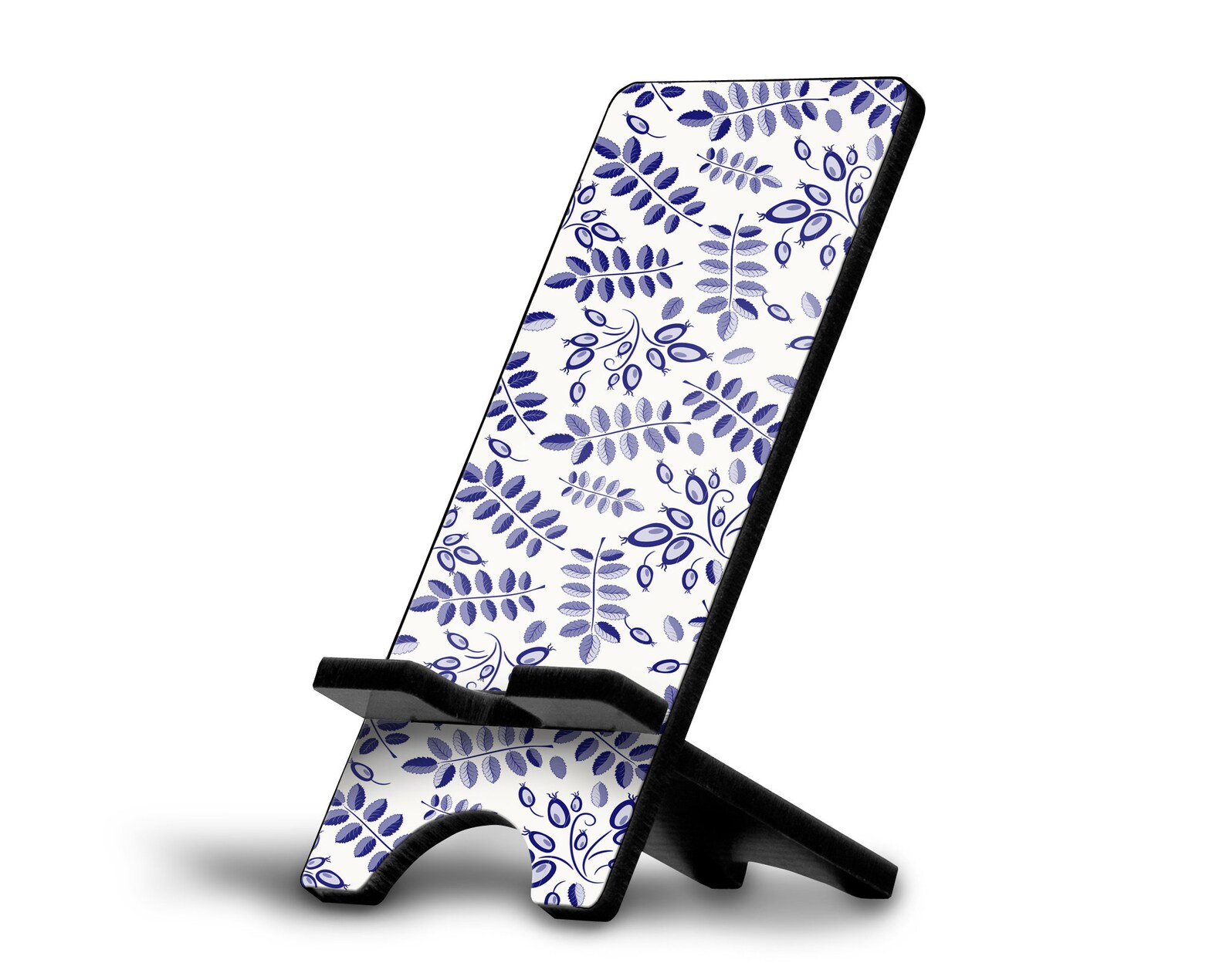 Modern Blue Floral Cell Phone Holder Cottage Chic Desk | Etsy