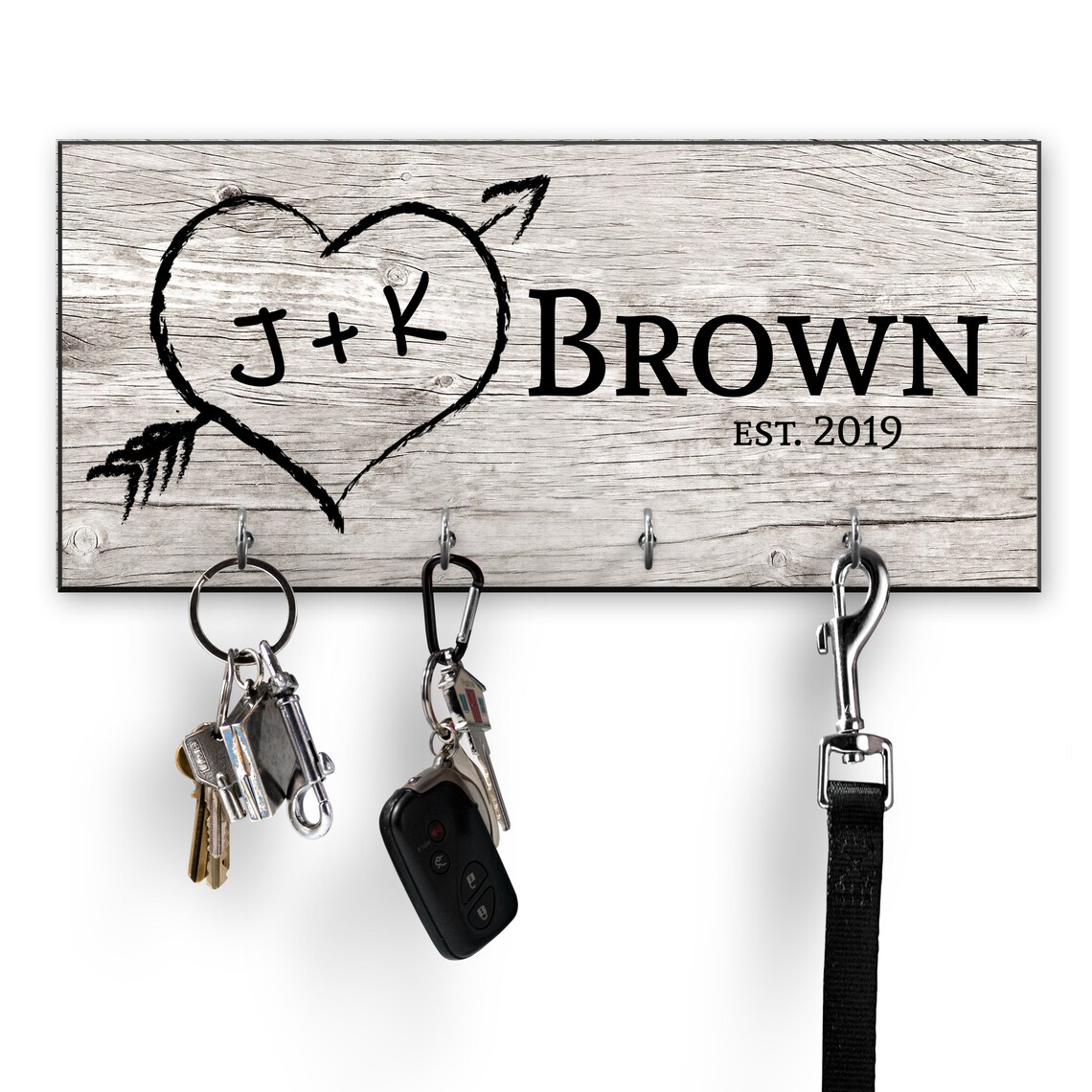 Personalized Wall Key Hanger for Couples | Etsy