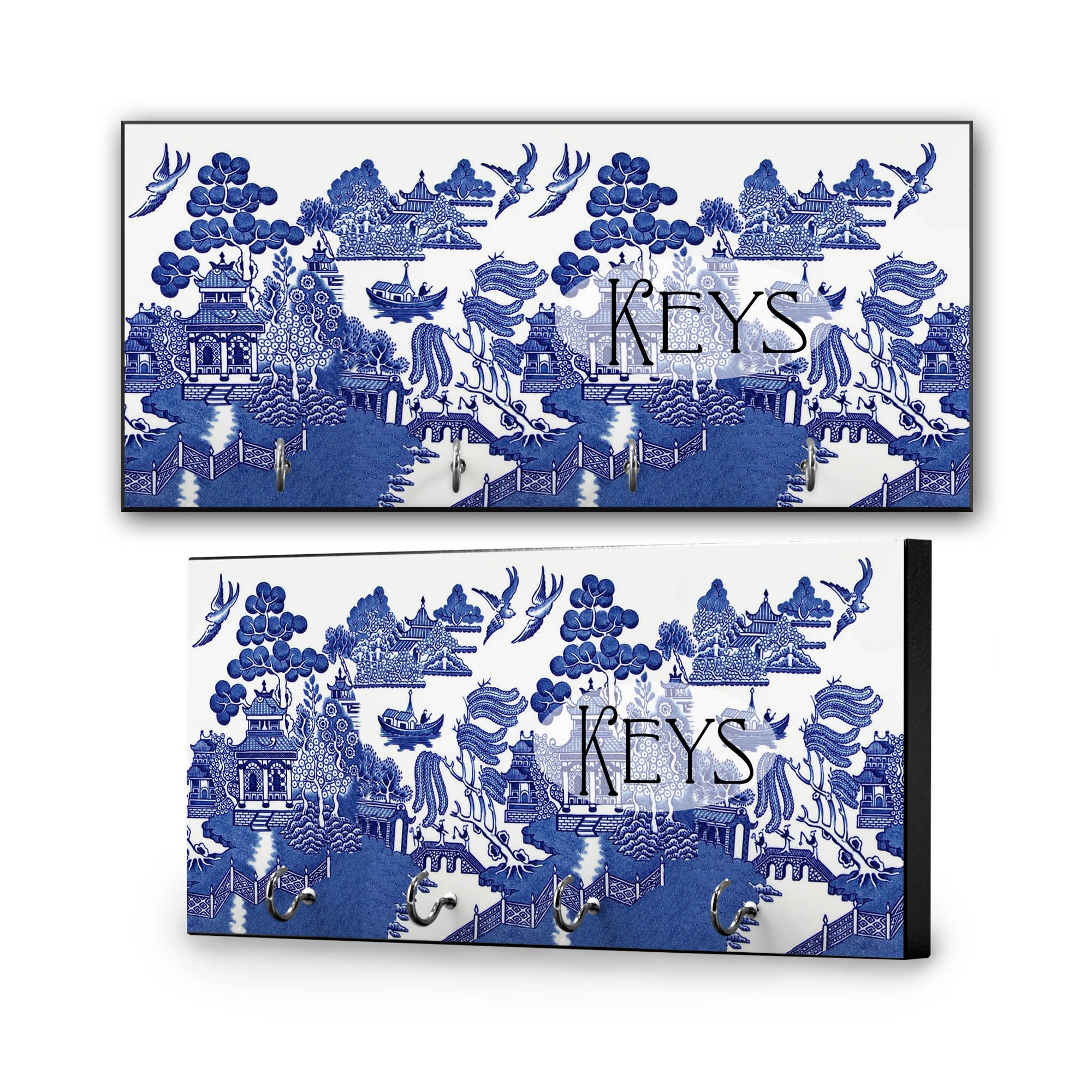 Key Holder for Wall Blue Willow Entryway Decor | Etsy