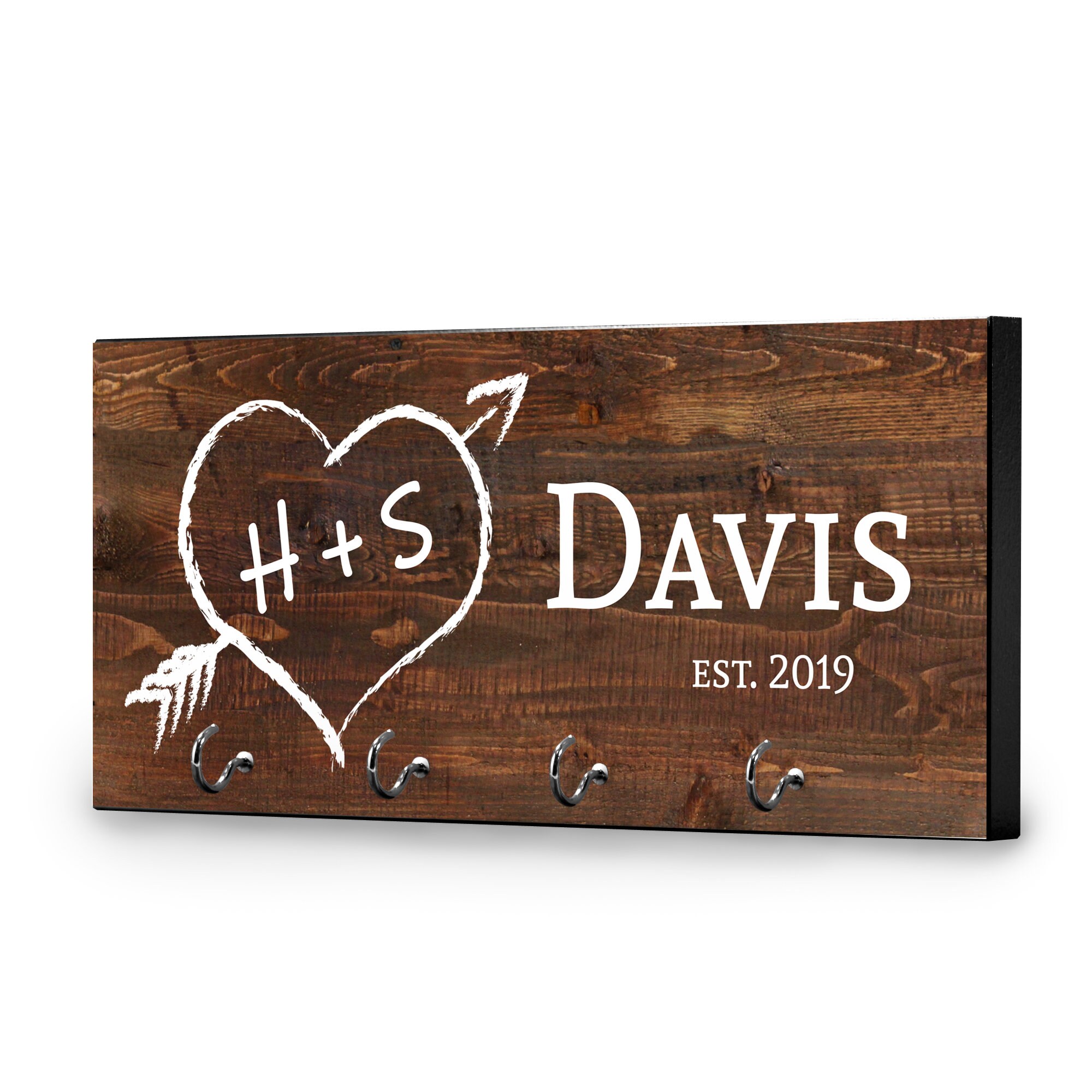 Personalized Key Holder Modern Farmhouse Entryway Sign | Etsy