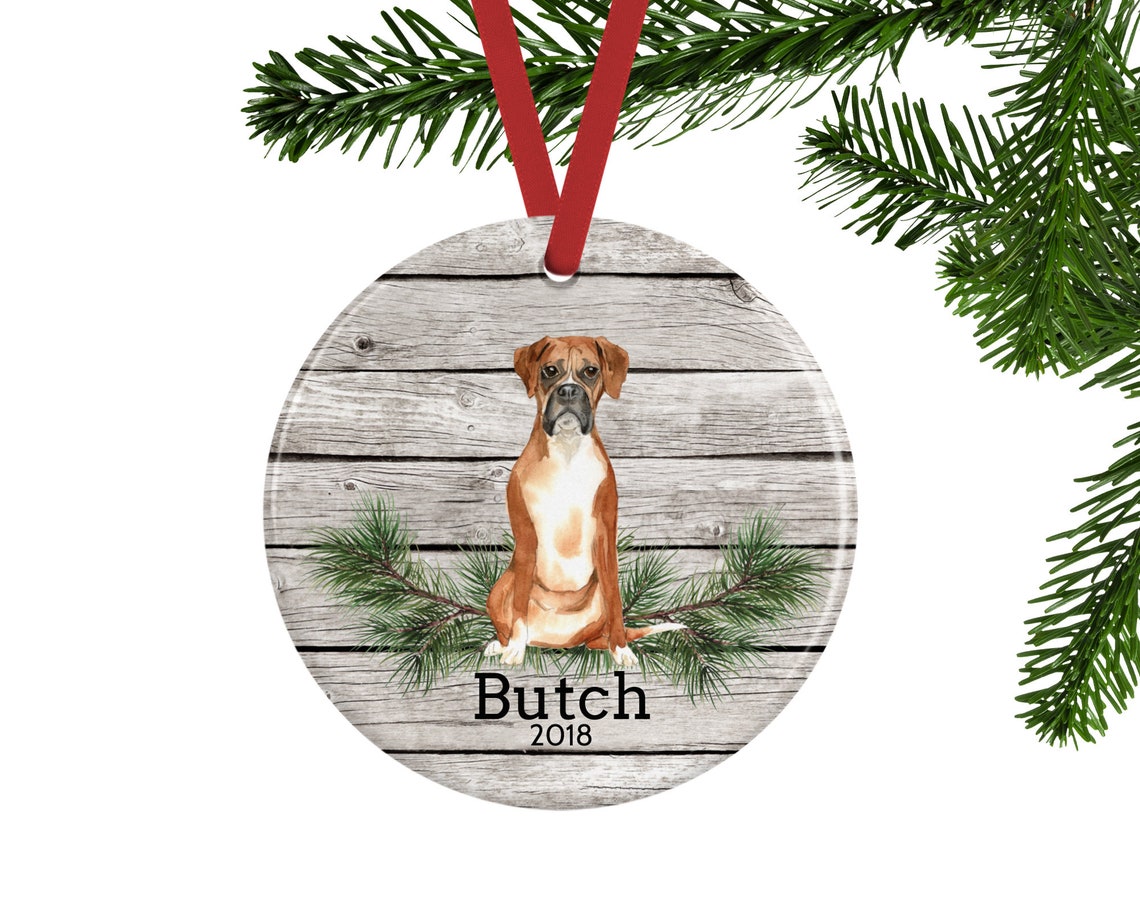 Personalized Boxer Christmas Ornament - Etsy