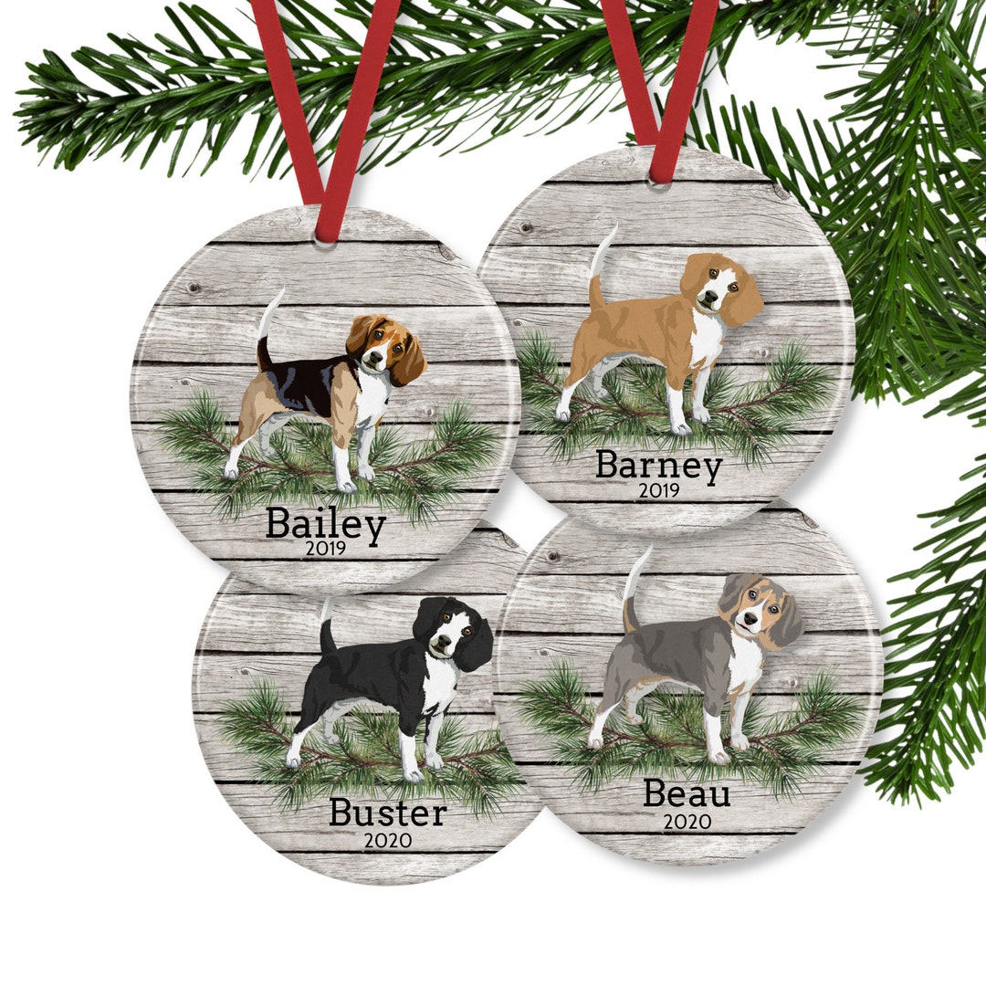 Beagle Ornament, Personalized Dog Gift - Etsy