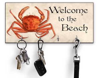Personalized Key Holder for Wall Beach House Decor - Etsy