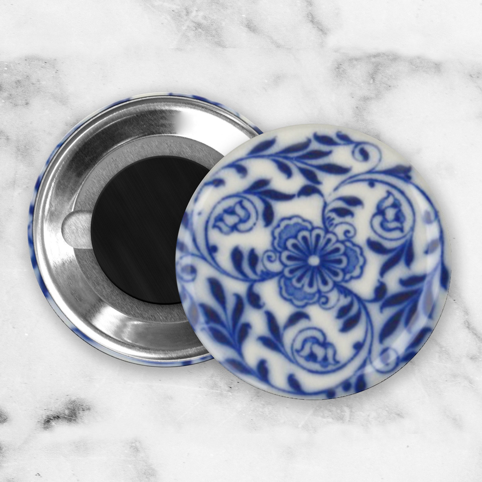 Flow Blue Refrigerator Magnets Vintage Style Farmhouse Decor | Etsy