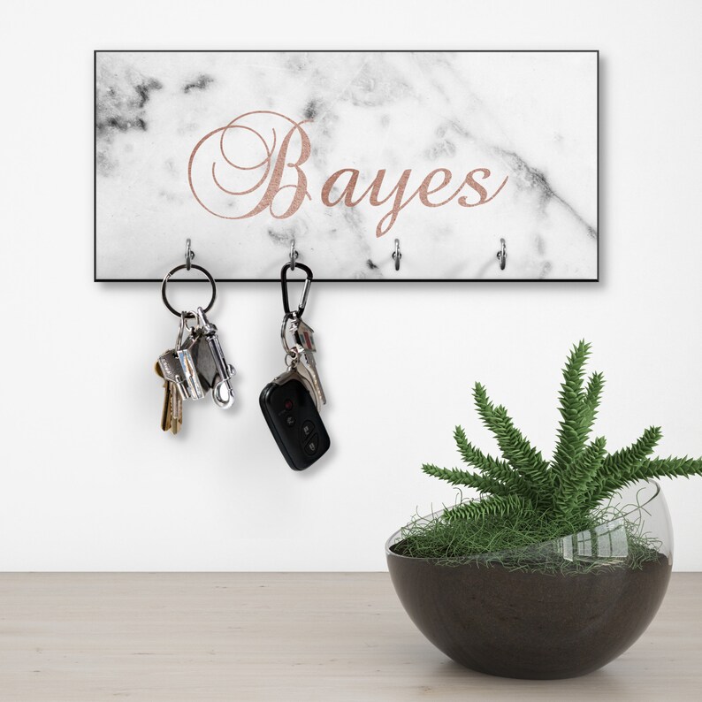 Personalized Modern Key Holder for Wall | Etsy