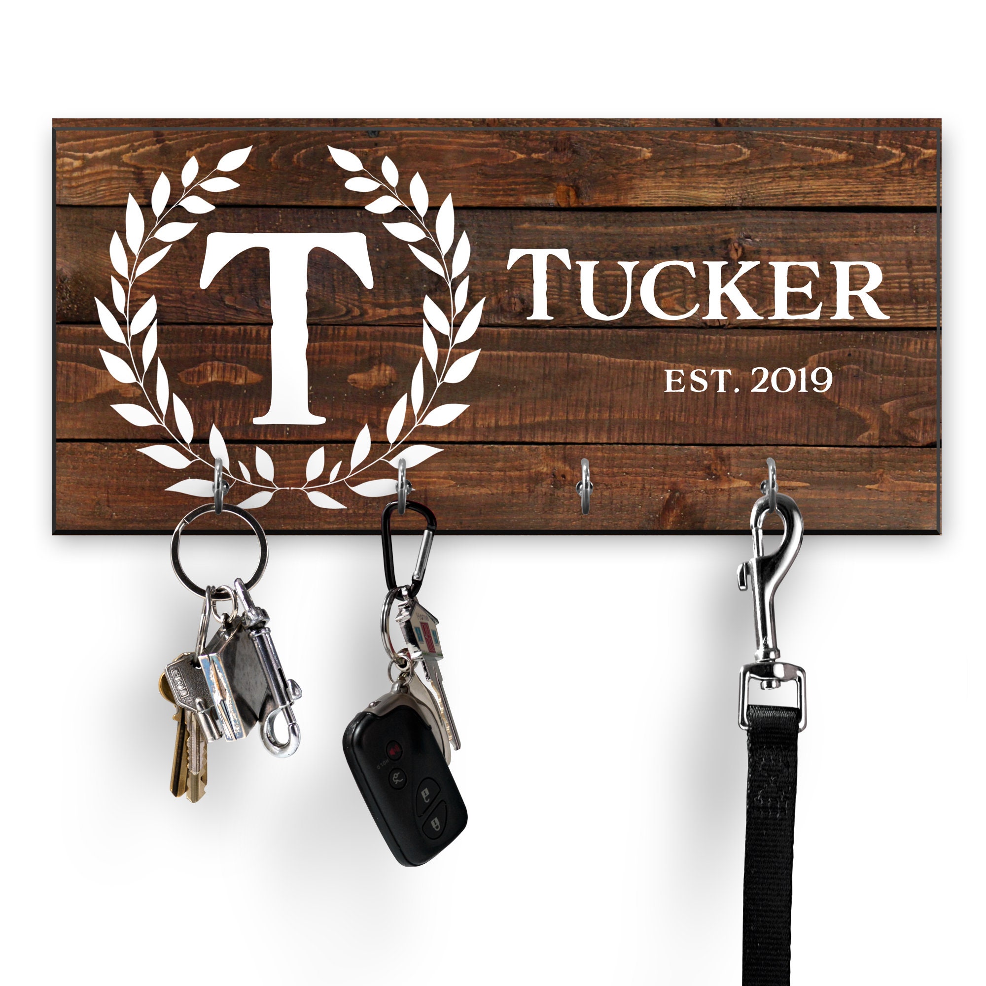 Rustic Key Holder for Wall Personalized | Etsy