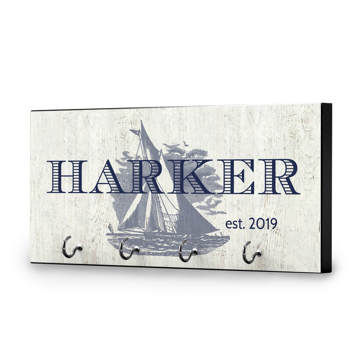 Personalized Key Holder for Wall Nautical Entryway Decor | Etsy