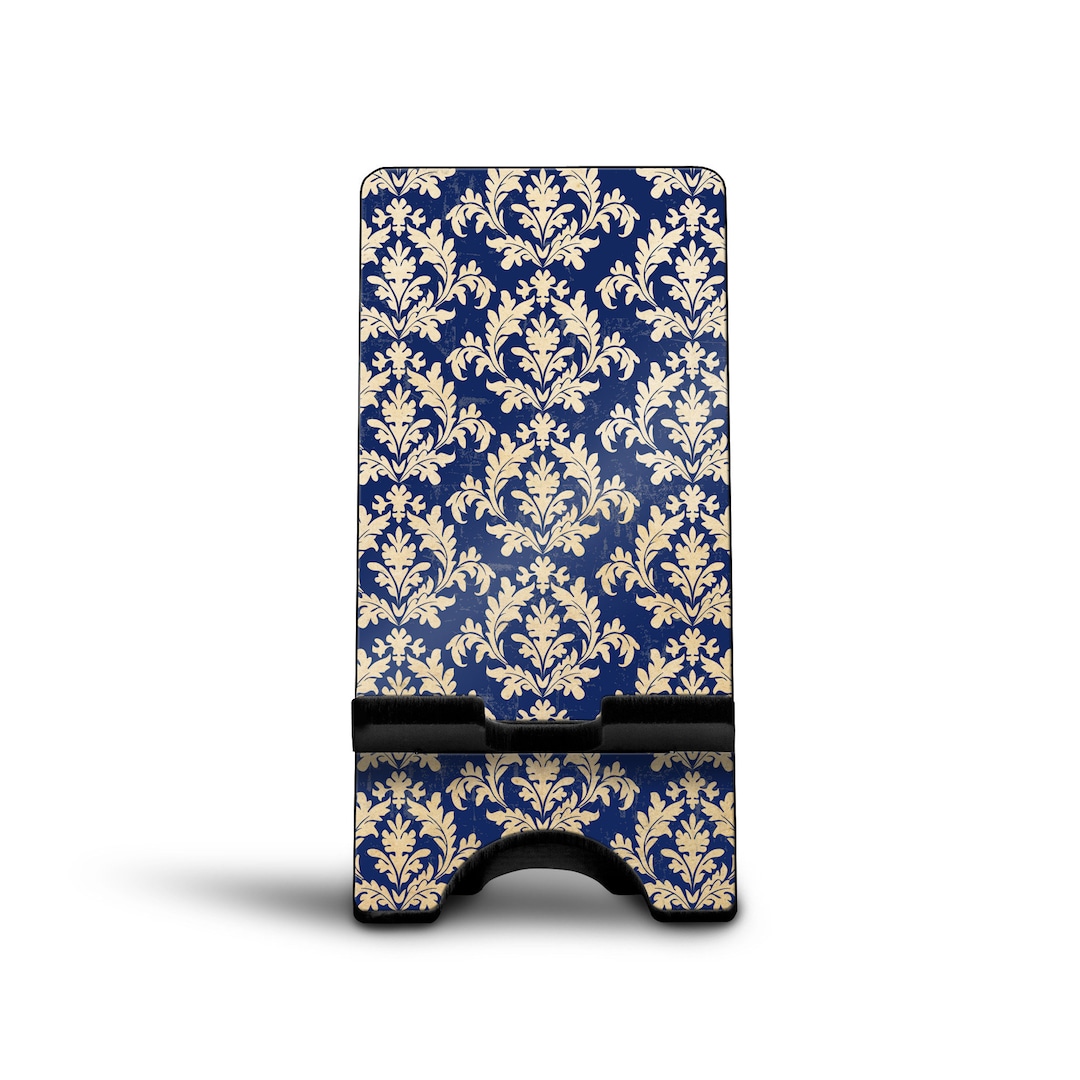 Blue Damask Cell Phone Holder Desk Accessories for Women - Etsy