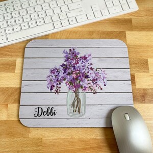 Personalized Farmhouse Mouse Pad With Lilac Flowers - Etsy