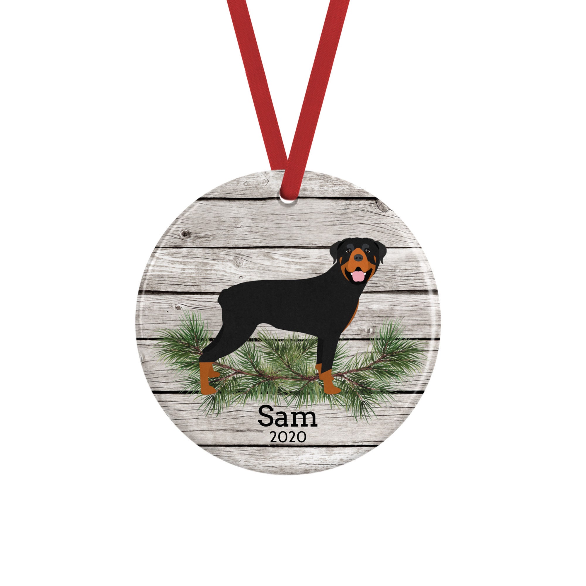 Personalized Rottweiler Christmas Ornament Rottie Memorial | Etsy