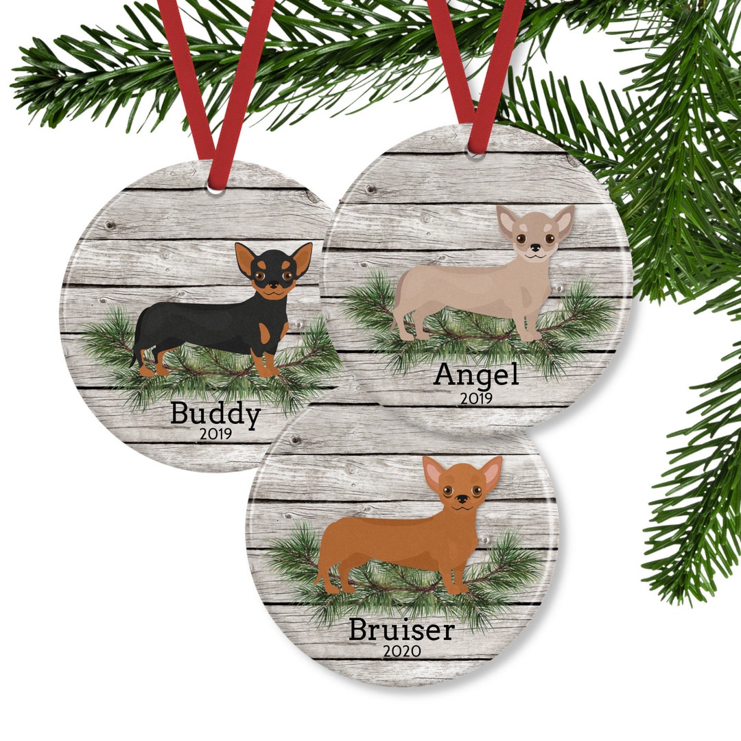 Chiweenie Ornament, Personalized Dog Memorial Gifts - Etsy