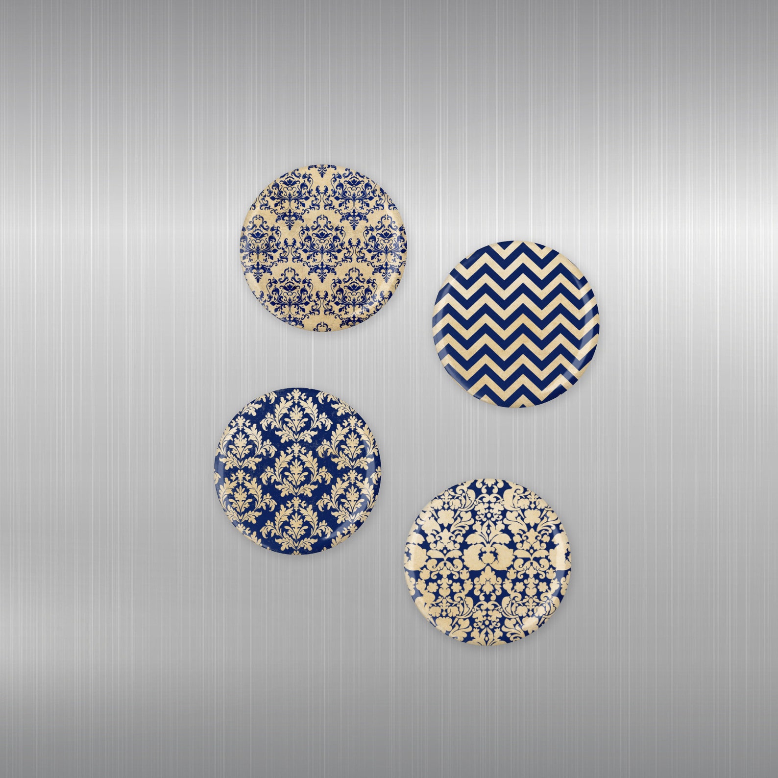 Blue Refrigerator Magnets, Boho Kitchen Decor - Etsy