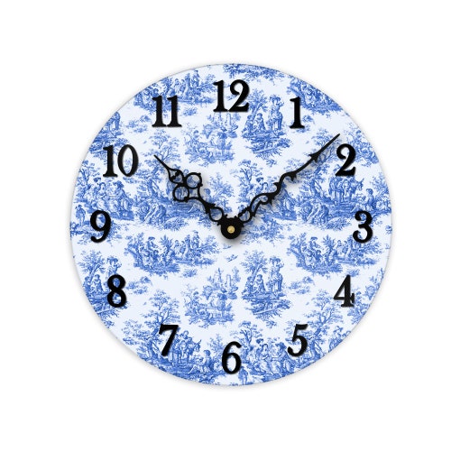 Black Toile French Wall Clock - Etsy